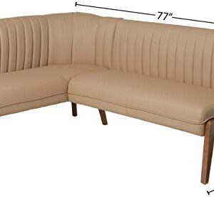 Milan Bernice Faux Leather Nook, Taupe