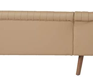 Milan Bernice Faux Leather Nook, Taupe