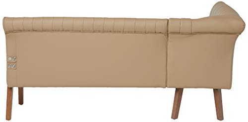 Milan Bernice Faux Leather Nook, Taupe