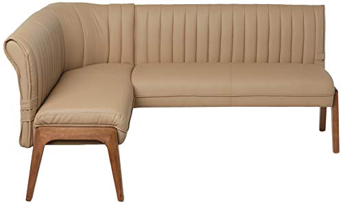 Milan Bernice Faux Leather Nook, Taupe