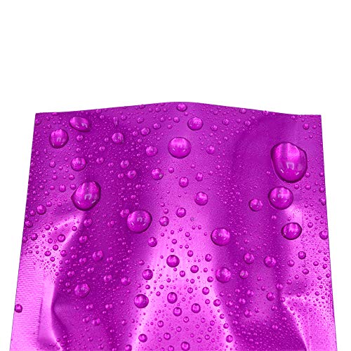 QQ Studio 200 PCS Metallic Mylar Foil Open Top Sealable Bags (7x10cm (2.7x3.9"), Rose)