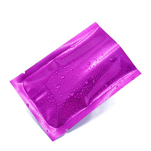 QQ Studio 200 PCS Metallic Mylar Foil Open Top Sealable Bags (7x10cm (2.7x3.9"), Rose)