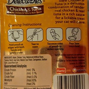 Delectables Stew Lickable Treats Variety Bundle Pack of 12. (4) Tuna & Whitefish, (4) Chicken & Tuna, (4) Tuna & Shrimp. 1.4 oz Each - Bonus Mouse Toy Included (Color May Vary)