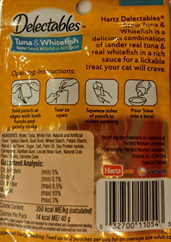 Delectables Stew Lickable Treats Variety Bundle Pack of 12. (4) Tuna & Whitefish, (4) Chicken & Tuna, (4) Tuna & Shrimp. 1.4 oz Each - Bonus Mouse Toy Included (Color May Vary)