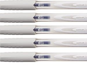 Uni-Ball Signo 307 Retractable Gel Ink Pen, Ultra Micro Point 0.38mm, Blue Ink, UMN-307-38, Value Set of 5