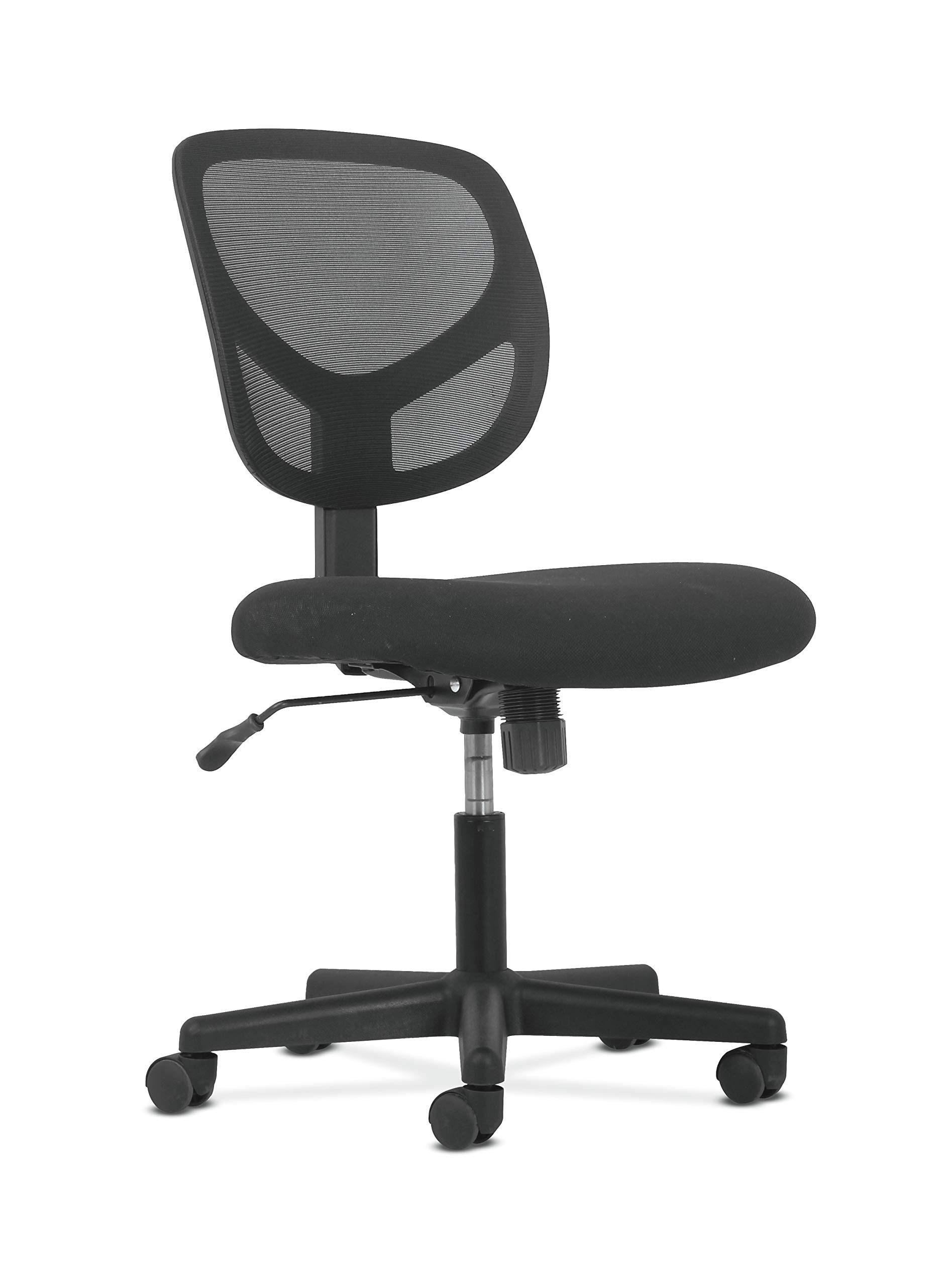 HON BSXVST101 Sadie Swivel Mid Back Mesh Task Without Arms-Ergonomic Computer/Office Chair (HVST101), Black