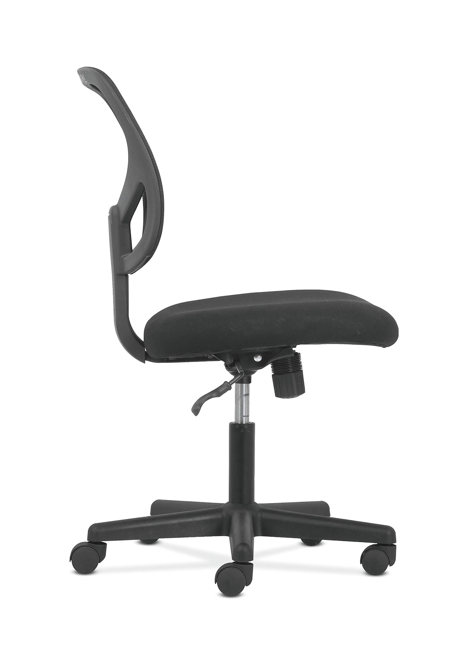 HON BSXVST101 Sadie Swivel Mid Back Mesh Task Without Arms-Ergonomic Computer/Office Chair (HVST101), Black