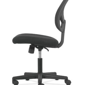 HON BSXVST101 Sadie Swivel Mid Back Mesh Task Without Arms-Ergonomic Computer/Office Chair (HVST101), Black