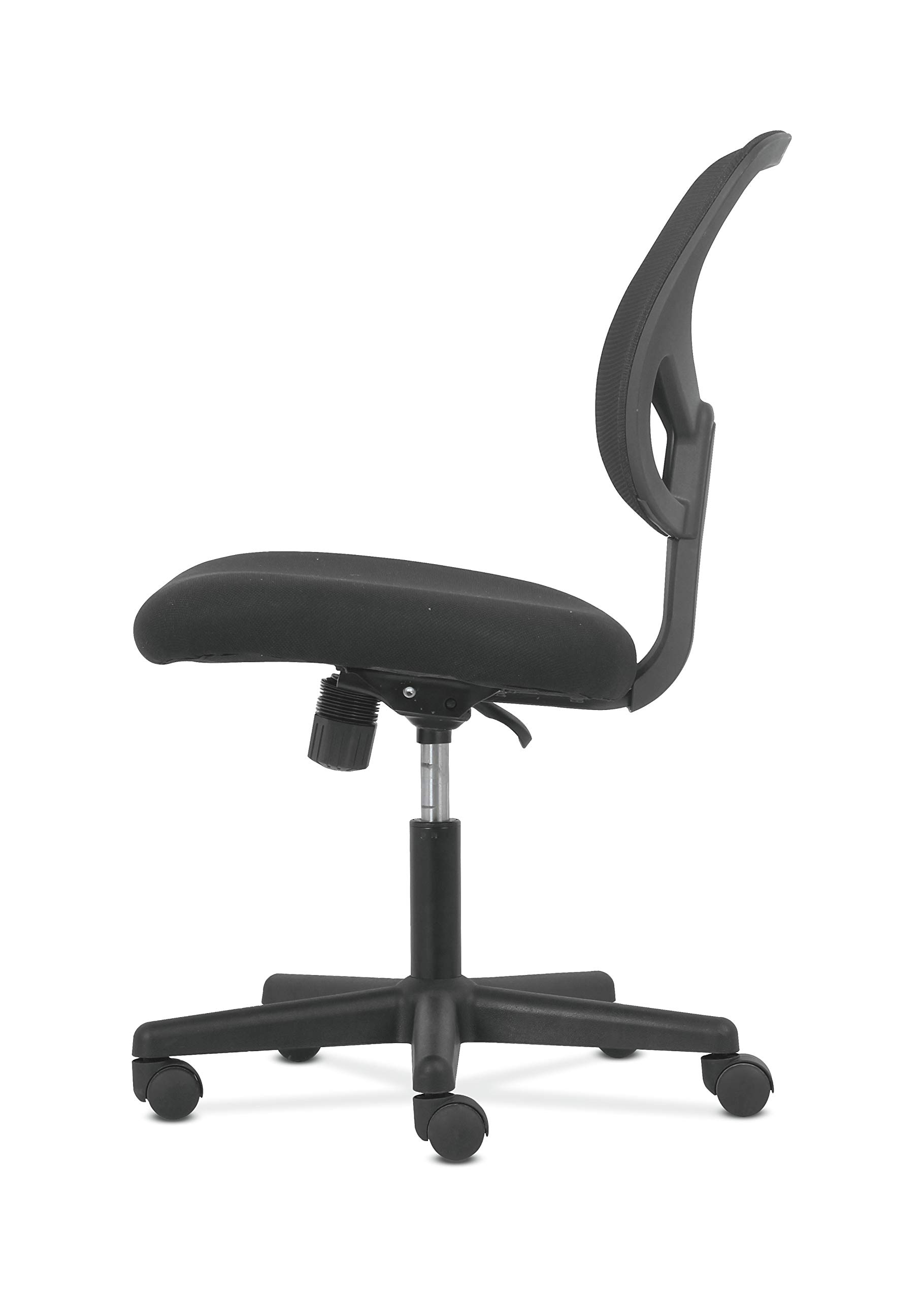 HON BSXVST101 Sadie Swivel Mid Back Mesh Task Without Arms-Ergonomic Computer/Office Chair (HVST101), Black