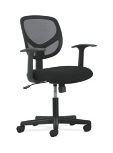 hon bsxvst102 sadie swivel mid back mesh task arms-ergonomic computer/office chair (hvst102), black