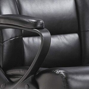 HON Sadie Mid-Back Executive Chair, with Fixed Padded Arms, PACKS, Black