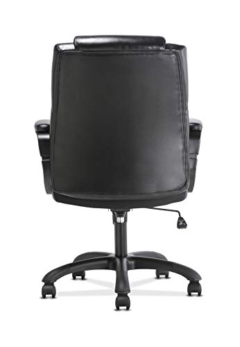 HON Sadie Mid-Back Executive Chair, with Fixed Padded Arms, PACKS, Black