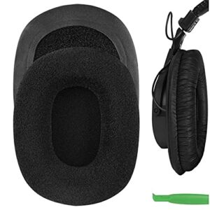 geekria comfort velour replacement ear pads for sony mdr-7506, mdr-v6, mdr-cd900st headphones ear cushions, headset earpads, ear cups cover repair parts (black)