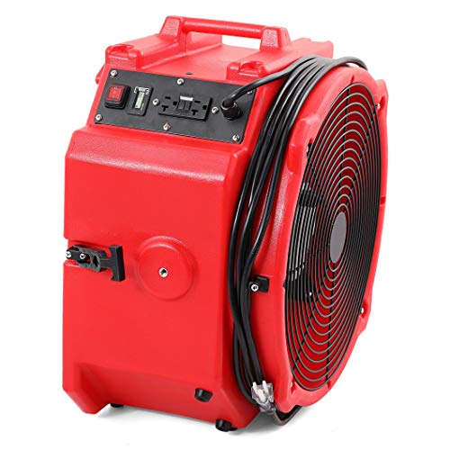 MOUNTO AM25AX 2-Speed 1/4hp 4000cfm 18inch Axial Air Mover Fan Blower with Roto-Mold housing for Water Damage Restoration