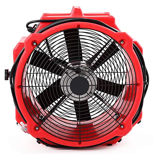 MOUNTO AM25AX 2-Speed 1/4hp 4000cfm 18inch Axial Air Mover Fan Blower with Roto-Mold housing for Water Damage Restoration