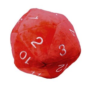 ultra pro jumbo d20 novelty dice plush-red with white numbering