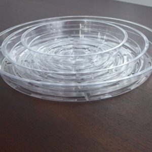 YOUniversal Products 15 Pack of 6, 8,10 Inch Clear Plant Saucer Drip Trays