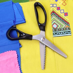 Hui Tong Strong & Sharpe Pinking Shears,Pinking Shears Scissors for Fabric, Serrated and Scalloped Scissors Fabric,3mm,5mm,7mm (Scalloped 7mm)