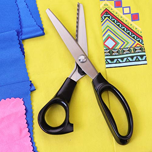 Hui Tong Strong & Sharpe Pinking Shears,Pinking Shears Scissors for Fabric, Serrated and Scalloped Scissors Fabric,3mm,5mm,7mm (Scalloped 7mm)