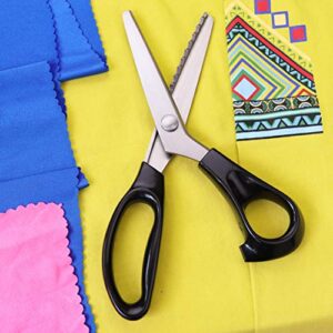 Hui Tong Strong & Sharpe Pinking Shears,Pinking Shears Scissors for Fabric, Serrated and Scalloped Scissors Fabric,3mm,5mm,7mm (Scalloped 7mm)