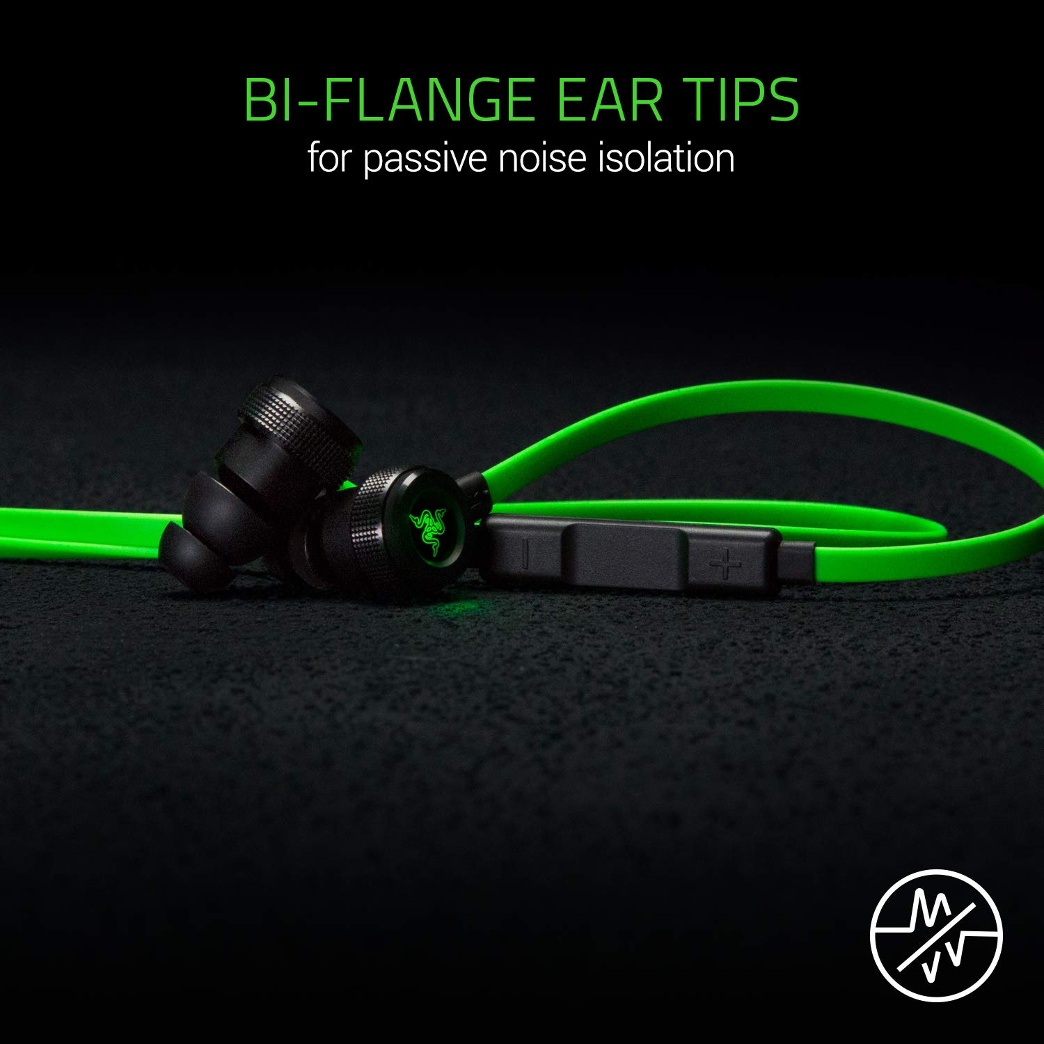 Razer Hammerhead Earbuds for iOS: DAC - Custom-Tuned Dual-Driver Technology - in-Line Mic & Volume Control - Aluminum Frame - Lightning Connector - Green, RZ04-02090100-R3U1