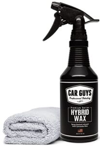 car guys hybrid spray wax | advanced car wax | long lasting and easy to use | safe on all surfaces | 18 oz kit