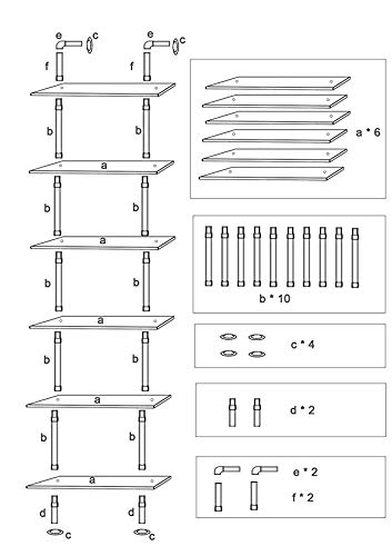 WGX Design For You Industrial 6-Tiers Modern Ladder Shelf Bookcase,Wood Storage Shelf,Display Shelving, Wall Mounted Wood Shelves, Metal Wood Shelves Bookshelf Vintage Wrought Iron Finish