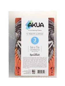 akua printmaking plate, clear