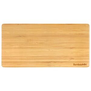 BambooMN Organic Bamboo Serving Tray, Vanity Tray, Tea Serving, Appetizers, Snacks, Charcuterie Tray - Rounded Edges, 11"x5.5"x0.6" - 1 Piece