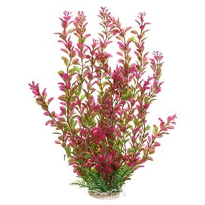 mayitr 18" plastic water plant for aquarium fish tank ornament, rhodo red