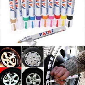 COLIBROX Waterproof Permanent Paint Marker Pen Car Tyre Tire Tread Rubber Metal (red)