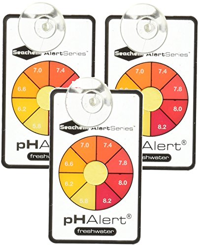 Seachem 3 Pack of pH Alert Devices, Continuously Monitors Freshwater for 3 to 6 Months Each