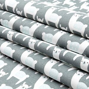 Premier Prints Alpaca Farm Sundown Grey, Fabric by the Yard