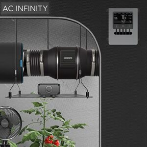 AC Infinity CLOUDLINE T4, Quiet 4” Inline Duct Fan with Temperature Humidity Controller, Bluetooth App - Ventilation Exhaust Fan for Heating Cooling Booster, Grow Tents, Hydroponics