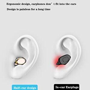 AIYIBEN Wireless Headphones Portable Bluetooth Single Earbuds Smallest Cordless Hands-Free Mini Earphones Headset with Mic & Noise Reduction for Phones (Skin)