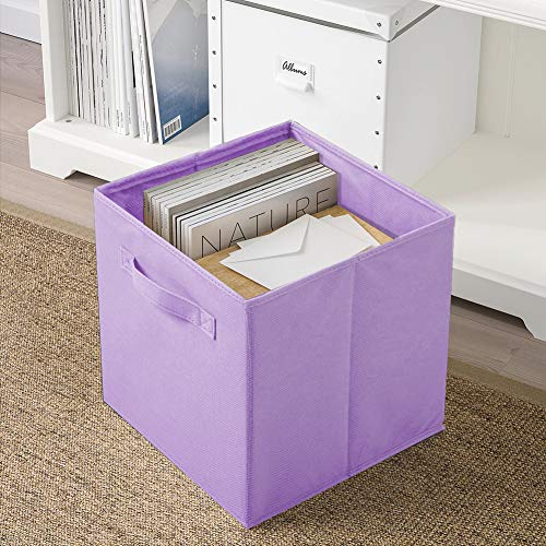 ShellKingdom Storage Bins, Foldable Fabric Storage Cubes And Cloth Storage Organizer Drawer For Closet And Toys Storage,2 Pack（Lavender）