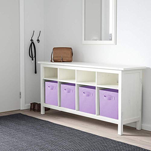 ShellKingdom Storage Bins, Foldable Fabric Storage Cubes And Cloth Storage Organizer Drawer For Closet And Toys Storage,2 Pack（Lavender）