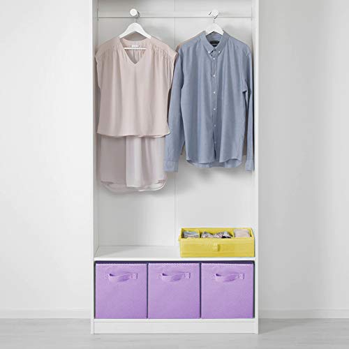 ShellKingdom Storage Bins, Foldable Fabric Storage Cubes And Cloth Storage Organizer Drawer For Closet And Toys Storage,2 Pack（Lavender）