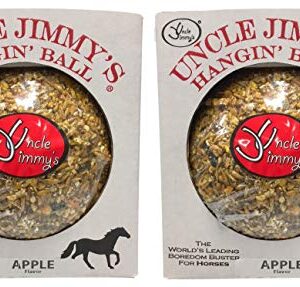 Uncle Jimmys 2 Pack Of Hanging Ball Apple Flavored Treats For Horses, 3 Pound Each