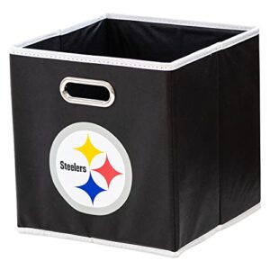 franklin sports nfl pittsburgh steelers collapsible storage bin nfl folding cube storage container fits bin organizers fabric nfl team storage cubes one size