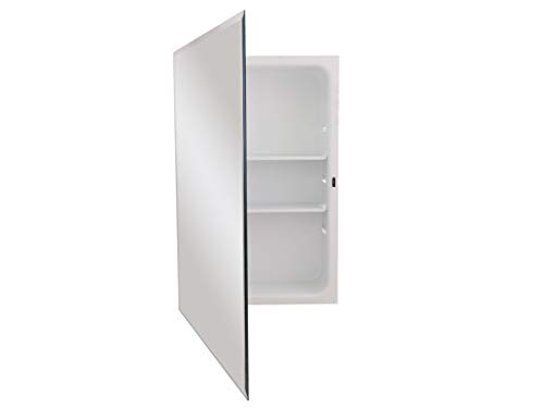 Jensen 1459X Bevel Mirror Medicine Cabinet, 16" x 26",White