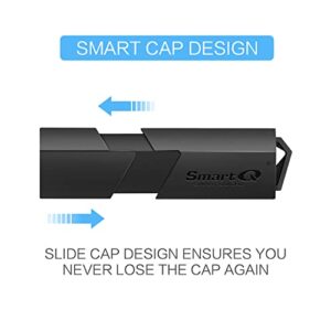 SmartQ C307 SD Card Reader Portable USB 3.0 Flash Memory Card Adapter Hub for SD, Micro SD, SDXC, SDHC, MMC, Micro SDXC, Micro SDHC, UHS-I for Mac, Windows, Linux, Chrome, PC, Laptop, Switch (Single)