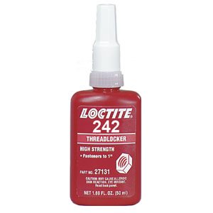 part no. lcp24231 loctite 242, mil spec medium strength blue threadlocker, 50ml bottle