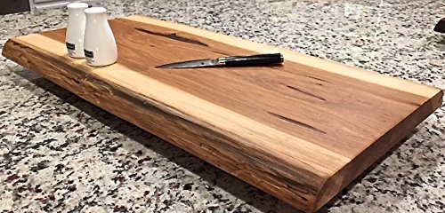 Black Walnut Large, Gorgeous, Full-of-Character, Forest-to-Table Solid Double Live Edge Wood Charcuterie/Appetizer/Dessert/Grazing/Serving Board. 100% USA Handcrafted. 27 x 14.5 x 1.25".