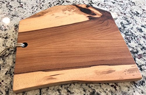 Black Walnut Large, Gorgeous, Full-of-Character, Forest-to-Table Solid Double Live Edge Wood Charcuterie/Appetizer/Dessert/Grazing/Serving Board. 100% USA Handcrafted. 27 x 14.5 x 1.25".