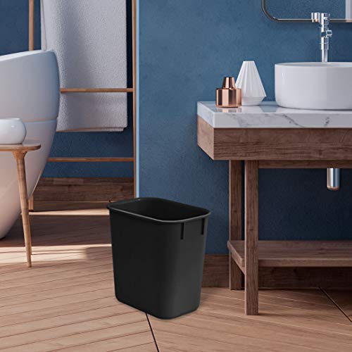 Acrimet Wastebasket Bin 13QT (Plastic) (Black Color) (Set of 4)