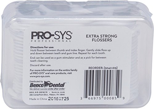 PRO-SYS® Extra Strong Flossers with Flosser Pick - 150 Flossers (3 Packs – 50 Flossers Per Pack)