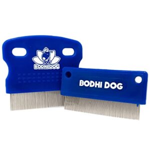 Bodhi Dog Tear Eye Stain Remover Combs | Set of 2 | Clean and Remove Crust, Dirt, Buildup around Pet Eyes | Best for Dogs & Cats Fur and Coats