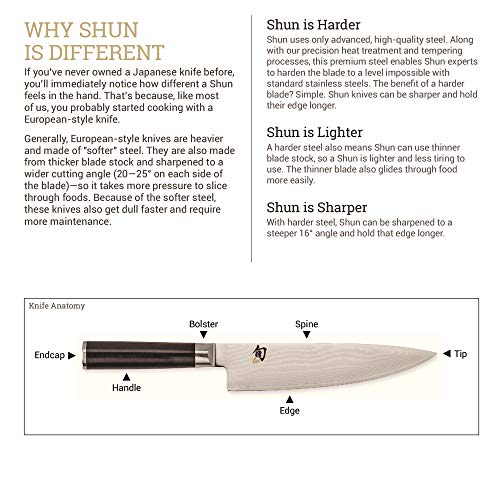 Shun Cutlery Premier Asian Cook's Knife 7”, Gyuto-Style Chef's Knife, Ideal for All-Around Food Preparation, Authentic, Handcrafted Japanese Knife, Professional Chef Knife