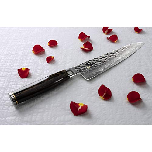 Shun Cutlery Premier Asian Cook's Knife 7”, Gyuto-Style Chef's Knife, Ideal for All-Around Food Preparation, Authentic, Handcrafted Japanese Knife, Professional Chef Knife